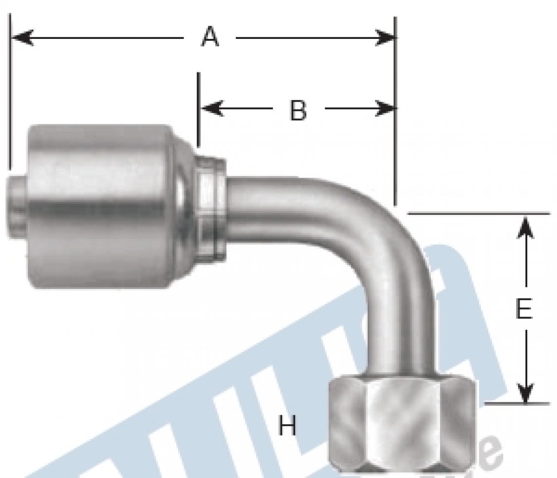 Metric Heavy Female DIN 24° Cone Swivel - 90° Bent Tube - Megacrimp ...