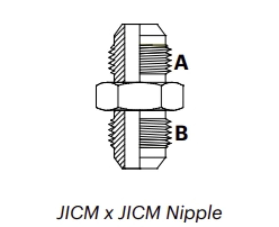 J1M - JICM X JICM Nipple – MJ Hydraulic Pty Ltd