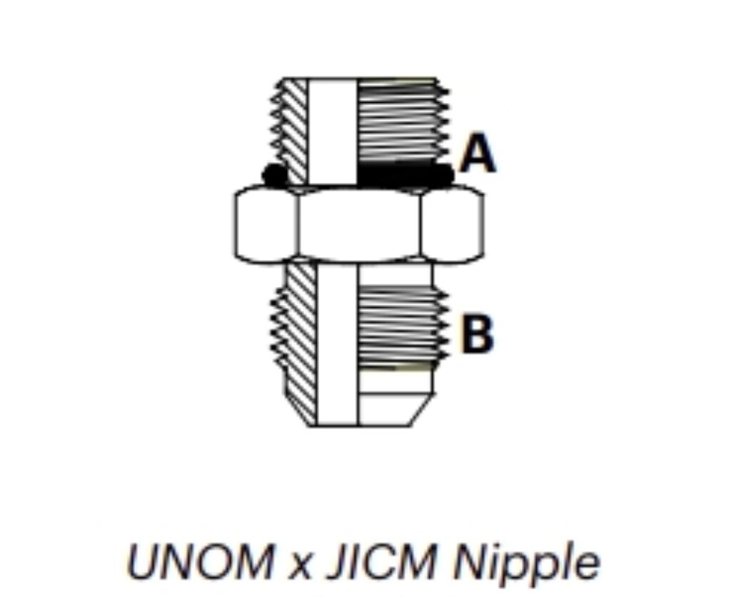 JU1M - UNOM X JICM Nipple – MJ Hydraulic Pty Ltd