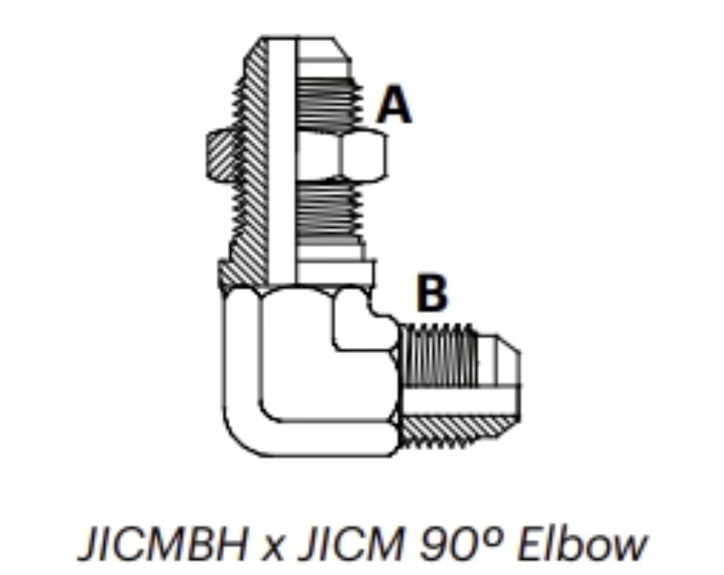 J90M - JICMBH x JICM 90º Elbow – MJ Hydraulic Pty Ltd