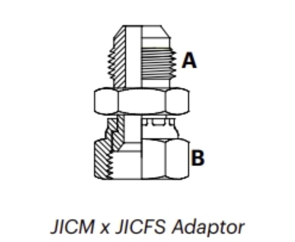 J1MFS - JICM x JICFS Adaptor – MJ Hydraulic Pty Ltd
