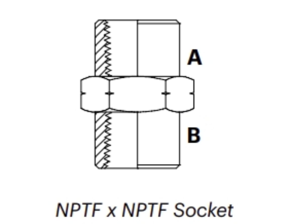 N1F - NPTF x NPTF Socket – MJ Hydraulic Pty Ltd