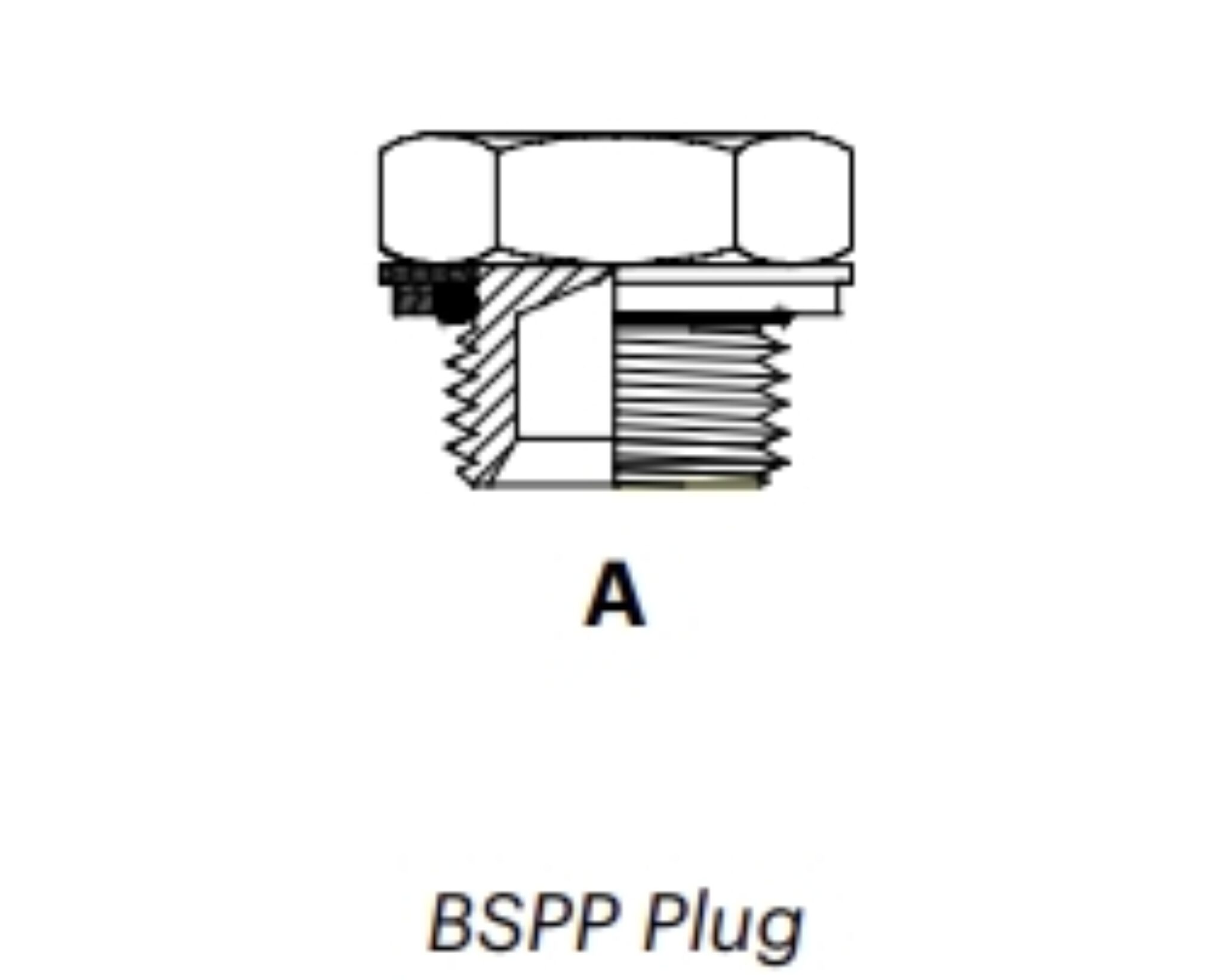 PP - BSPP Plug – MJ Hydraulic Pty Ltd