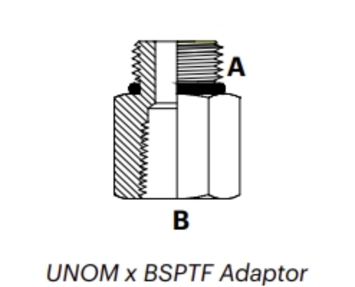 UB1MF - UNOM x BSPTF Adaptor – MJ Hydraulic Pty Ltd