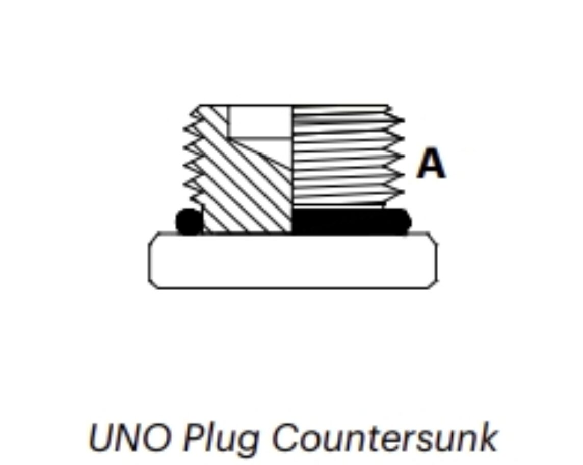 UP-CS - UNO Plug Countersunk – MJ Hydraulic Pty Ltd