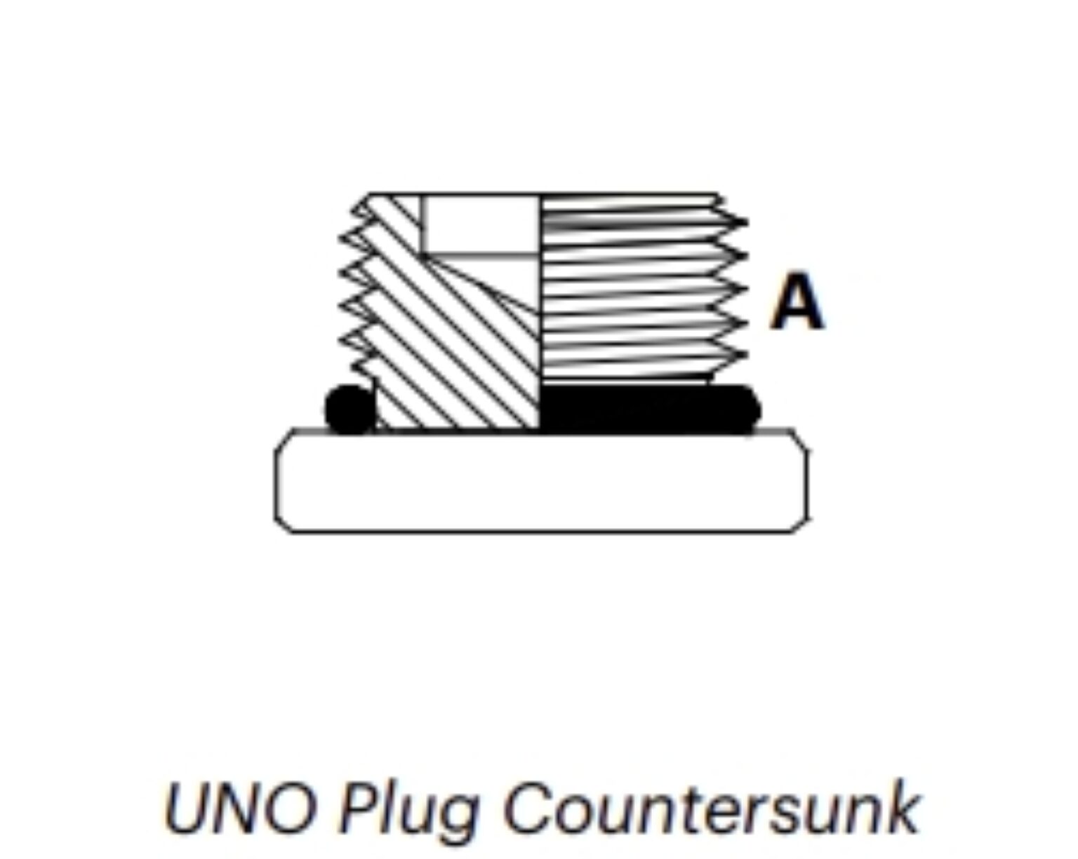 UP-CS - UNO Plug Countersunk – MJ Hydraulic Pty Ltd